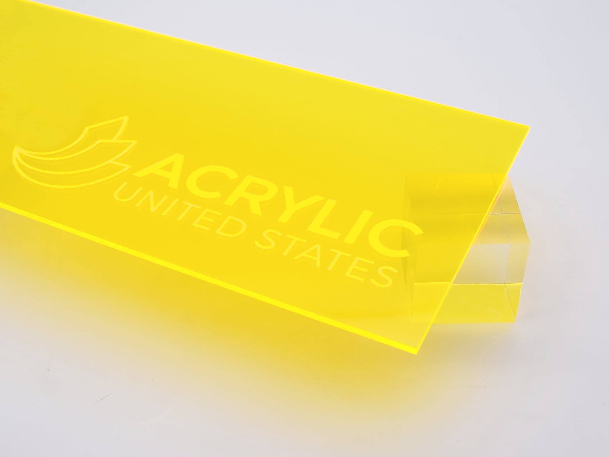 1/8" Yellow Fluorescent #9097 Acrylic Sheet (Multiple sizes available ...